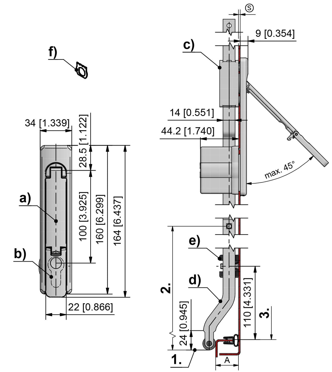 Dirak NT Swing Handle - FS PrC – Selectlok Australia