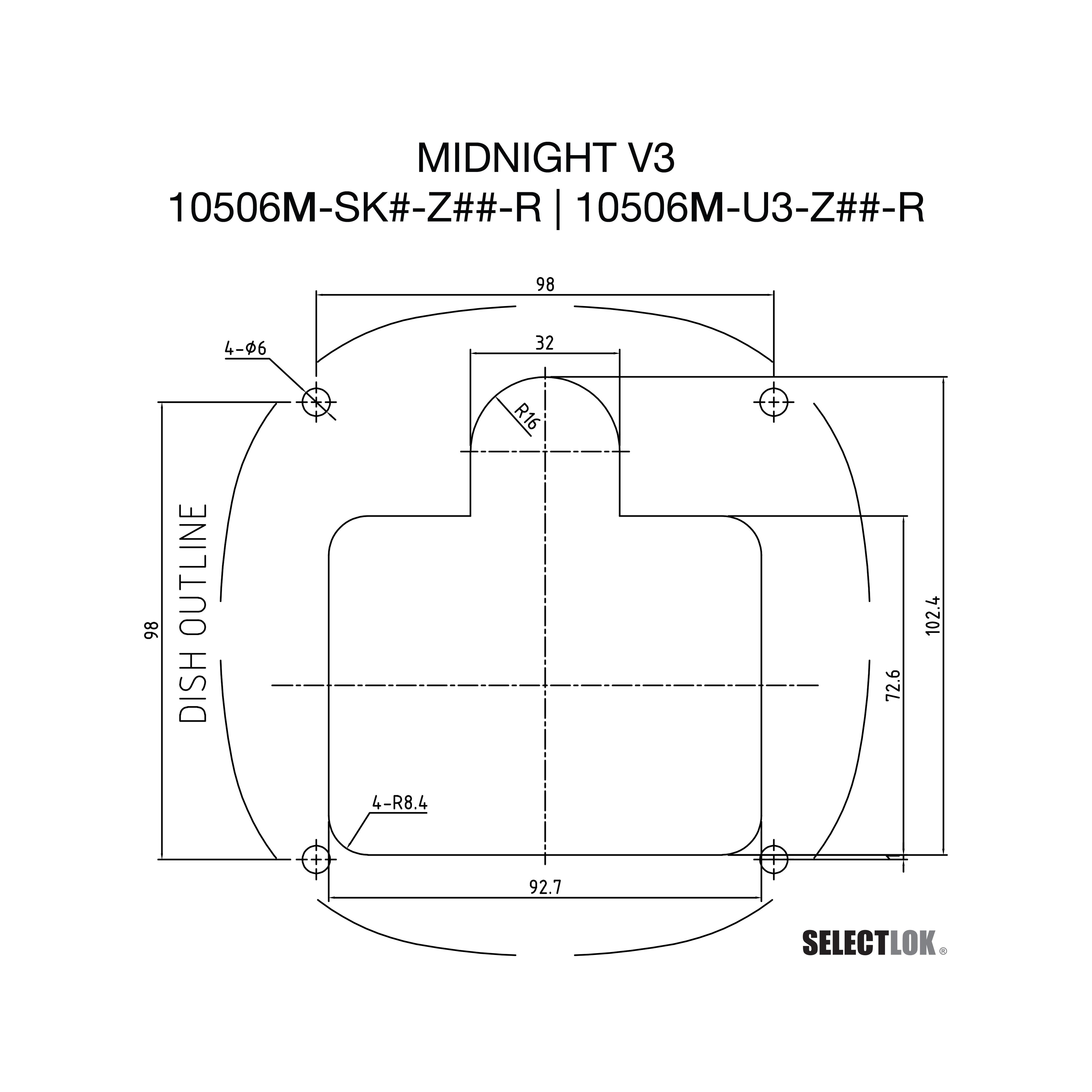 Midnight® Series: V3 Whale Tail Folding-T | Selectlok Australia