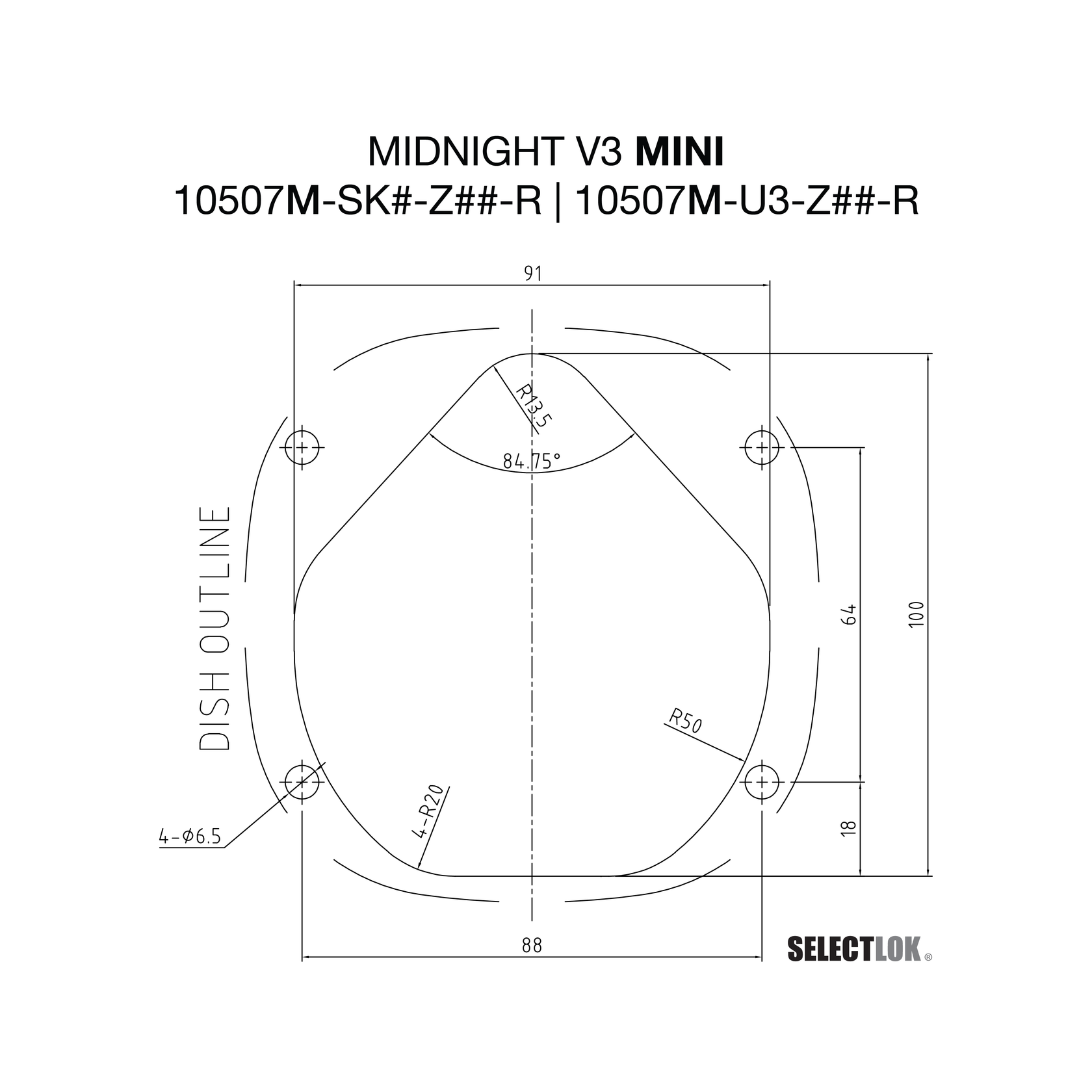 Midnight® Series: V3 MINI Whale Tail Folding-T | Selectlok Australia