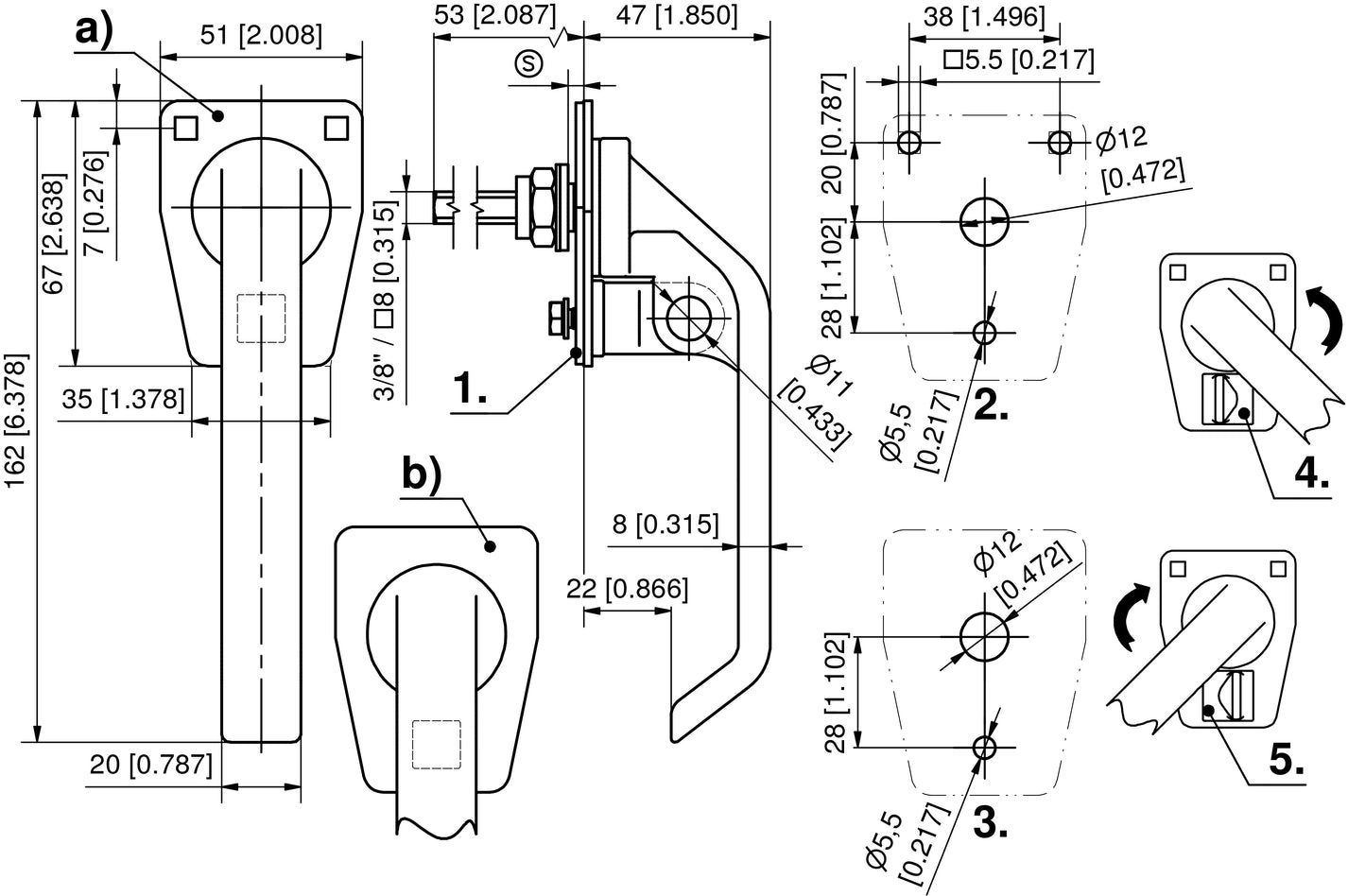 Buy Dirak Padlockable L Handle - Stainless Steel – Selectlok Australia